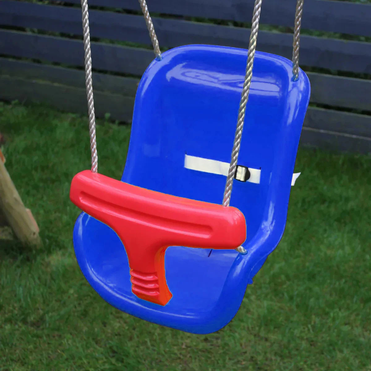 Go Wild 120cm Round Nest Wooden Swing Set with Baby Seat - Titan Toys