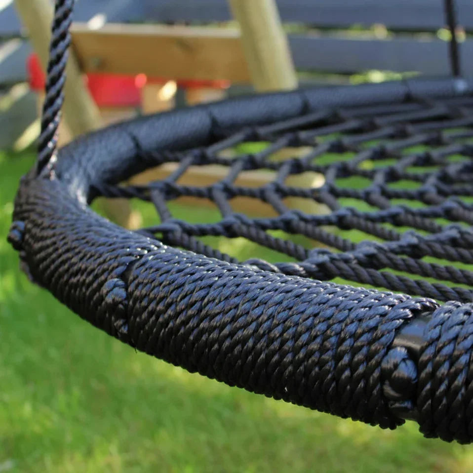 Go Wild 120cm Round Nest Wooden Swing Set with Baby Seat - Titan Toys