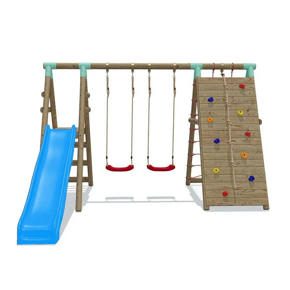 Buy Go Wild Wooden Double Swing Set | Titan Toys